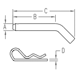 Trailer Pin Stainless Steel - Berkeley Point & Suncor Stainless